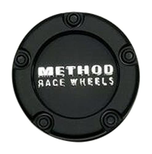 Wheel Center Caps Method Race Wheels Matte Black Push Thru CP-1524B89-2-S1
